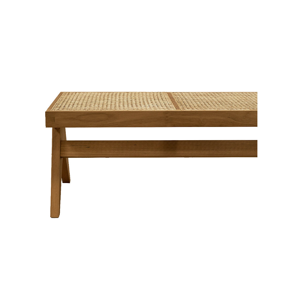 Phantom Hands Teak and Cane Bench – einzigart